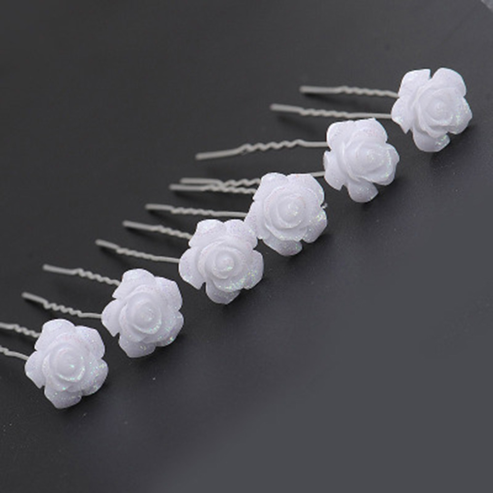 WHAMVOX Elegant White Metal Wedding Hair Pins Beautiful Bridal Hair ...