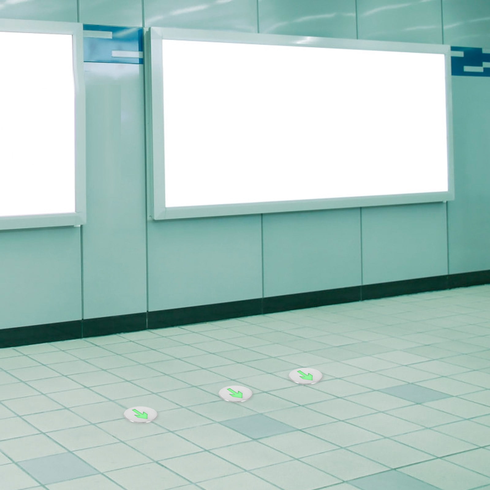 WHAMVOX Emergency Exit Floor Sign Glowing Arrow Floor Sign Arrow Safety ...