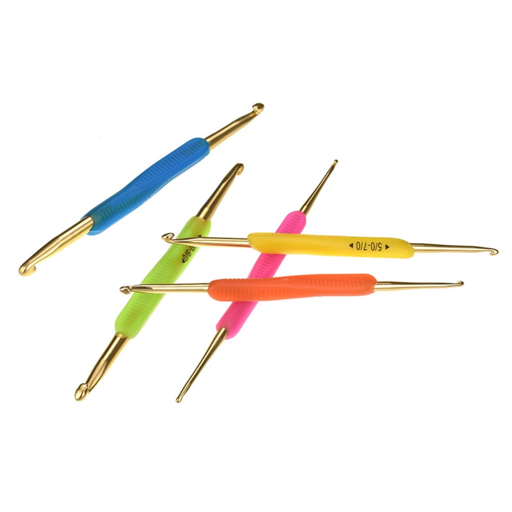 WHAMVOX Ergonomic Crochet Needles 5Pcs for Crocheted Fabrics with ...