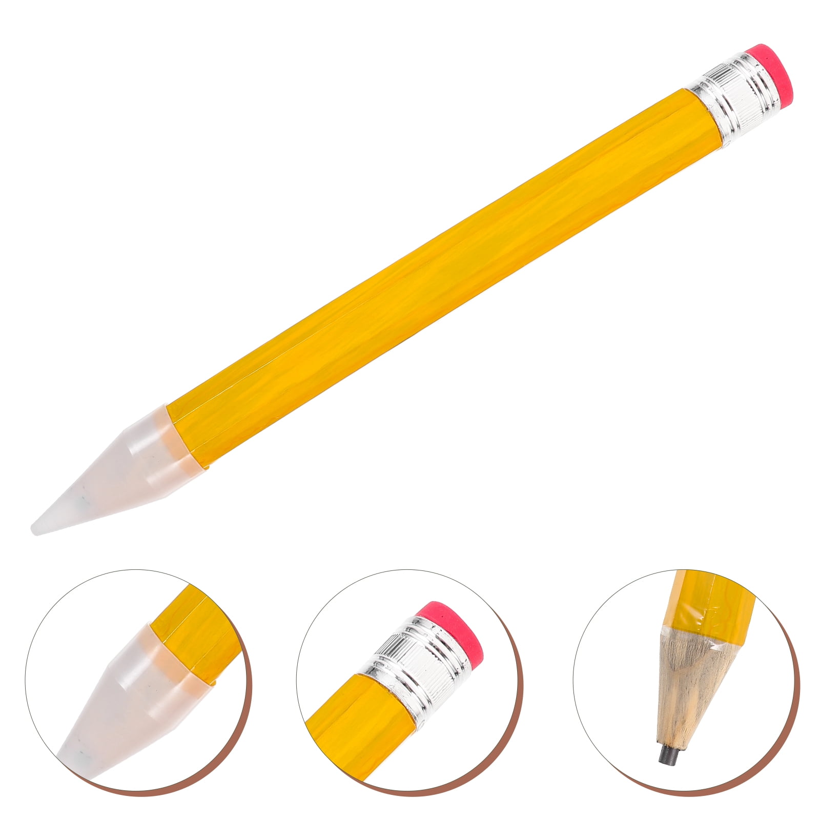 WHAMVOX Jumbo Wooden Everlasting Pencils for Preschoolers - Large Size ...