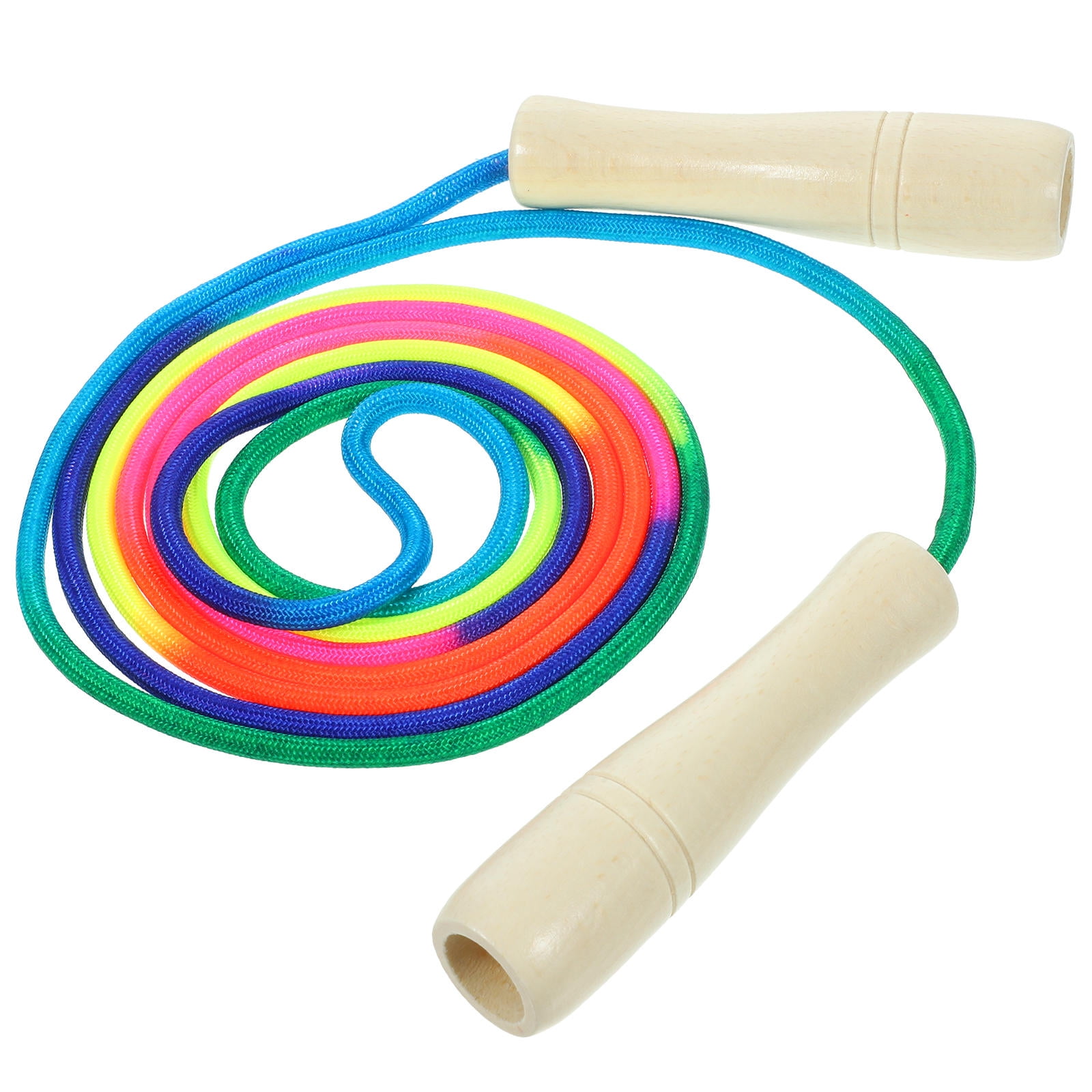 WHAMVOX Exercise Wooden Jump Rope Colorful Jump Rope Preschool Student ...