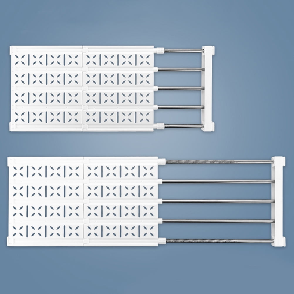WHAMVOX Expandable Shelf Retractable Rack Shelves Closet Dividers White ...