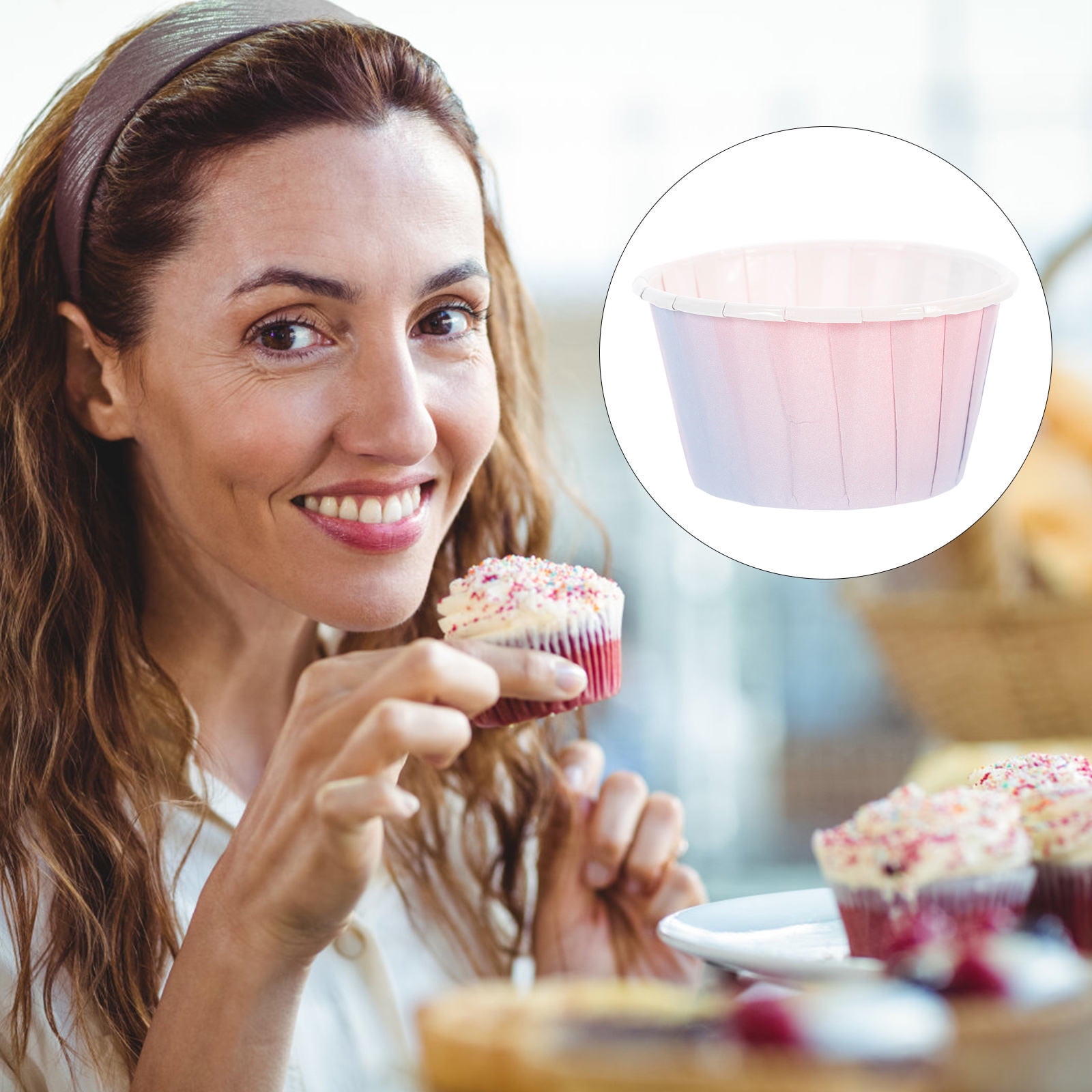 WHAMVOX Exquisite Assorted Color Paper Cake Cups for Baking Use with ...