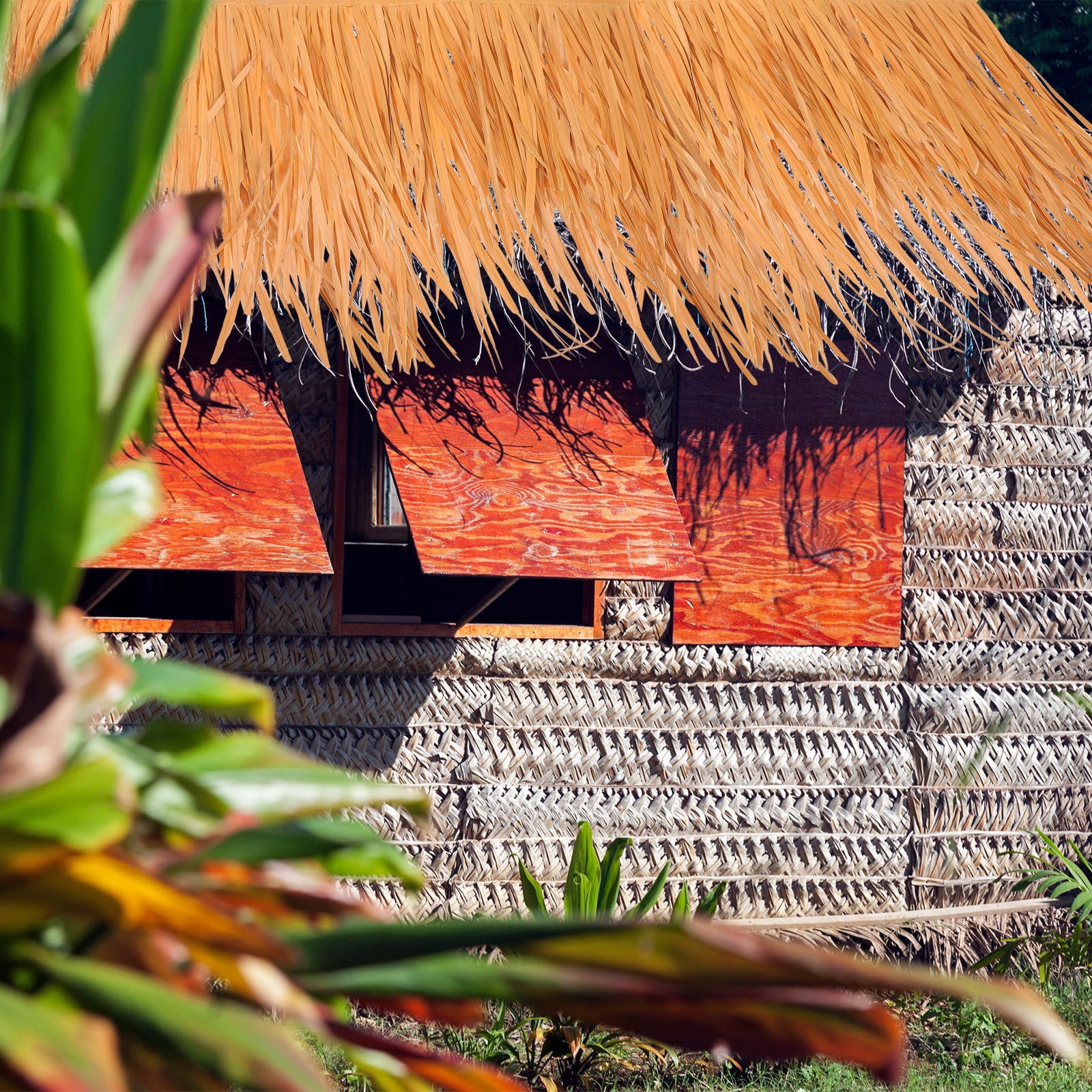 WHAMVOX Fake Straw Roof Thatch Simulated Thatch Straw Roof Thatch ...