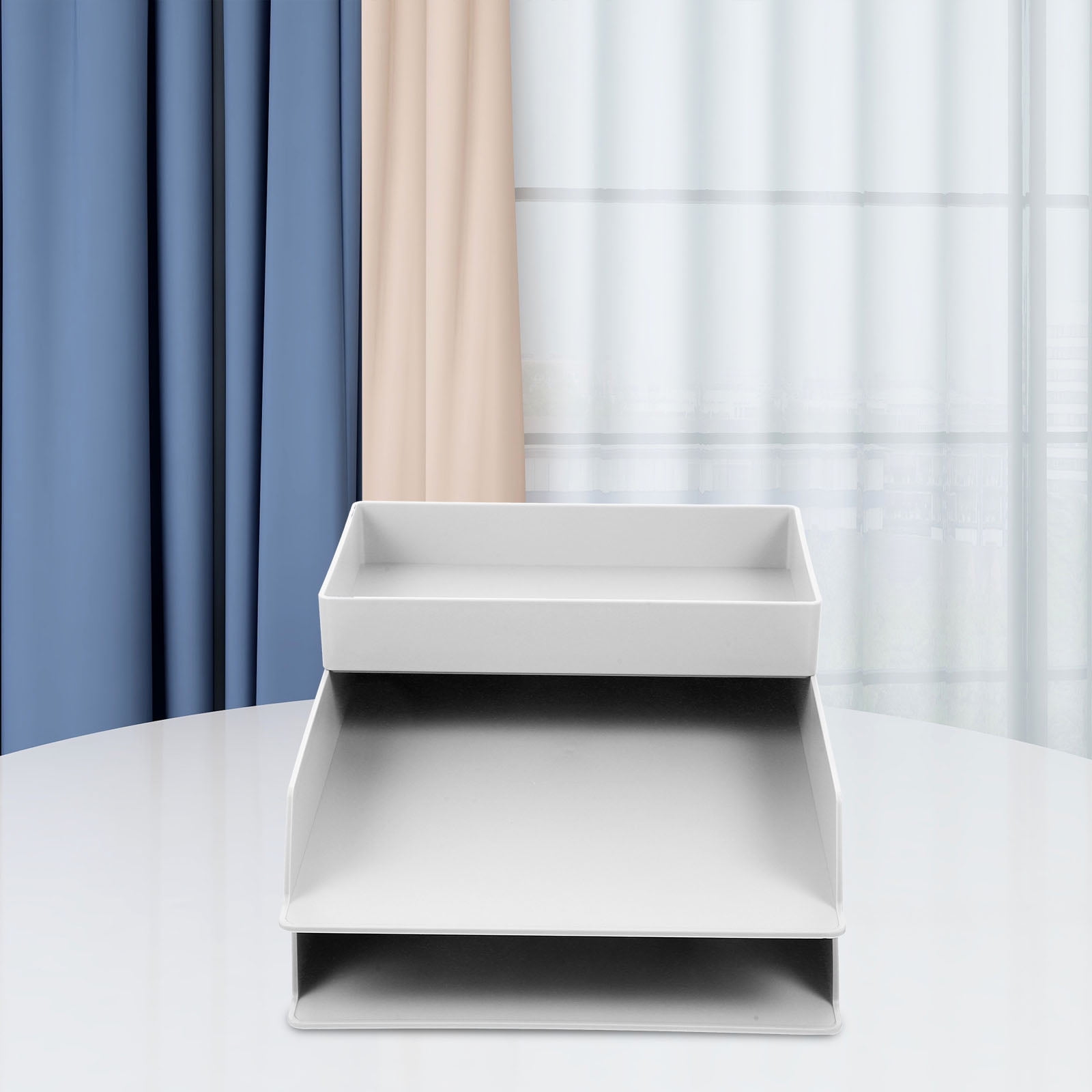 PENIKOKO Document Tray Organizer White Dorm 1 Set 12.6X9.4X5.3In ...