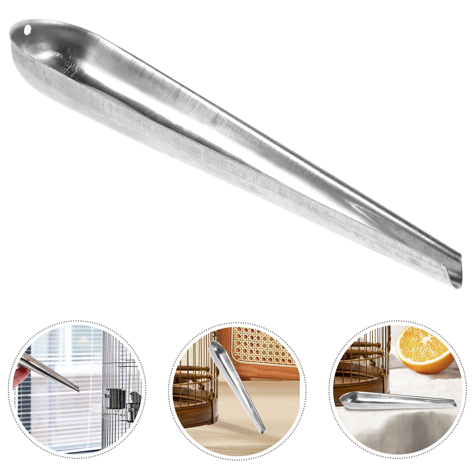 WHAMVOX Finch Bird Feeders Stainless Steel Scoop Feeding Millet for ...