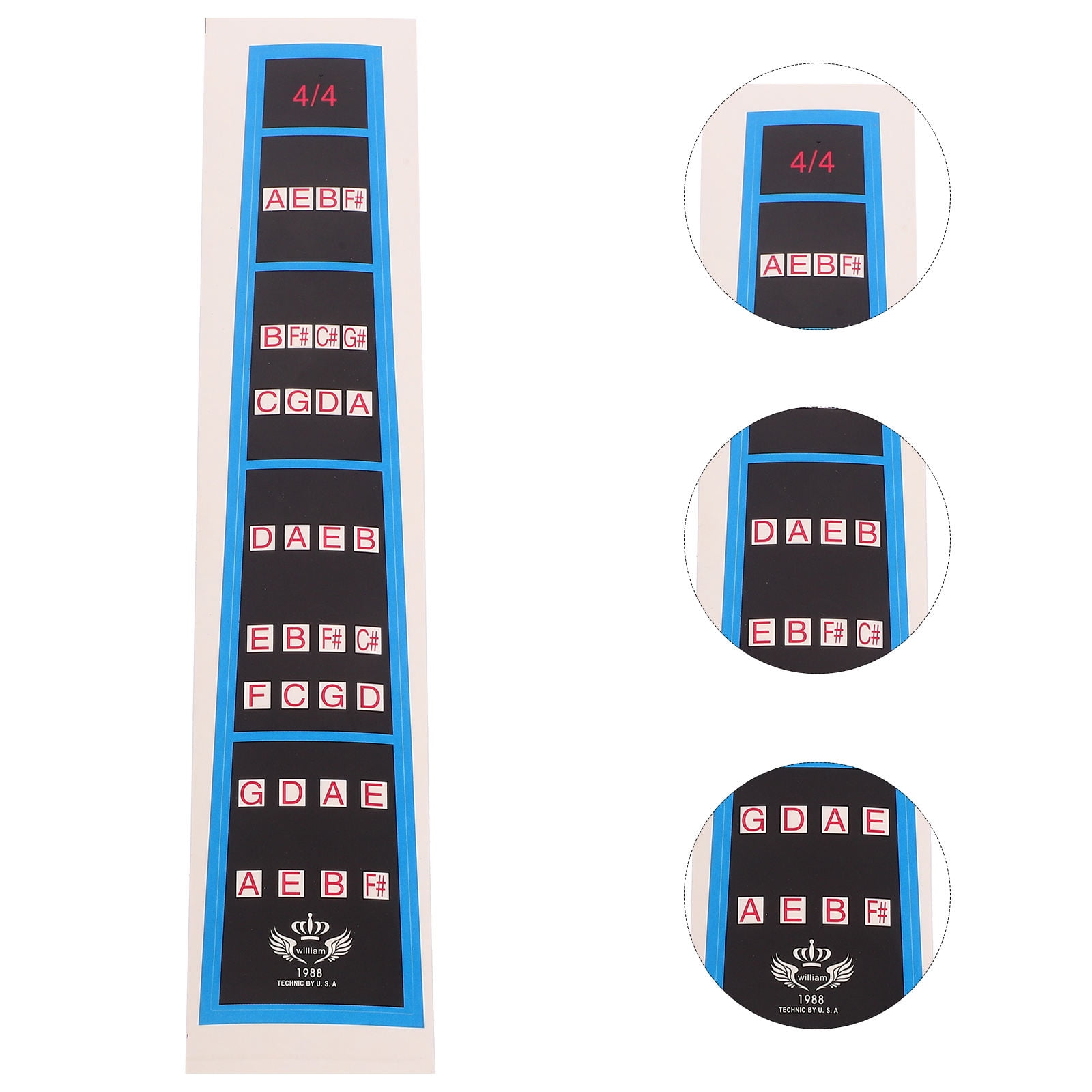 WHAMVOX Fingerboard Stickers Violin Fretboard Tape Note Positions Chart ...