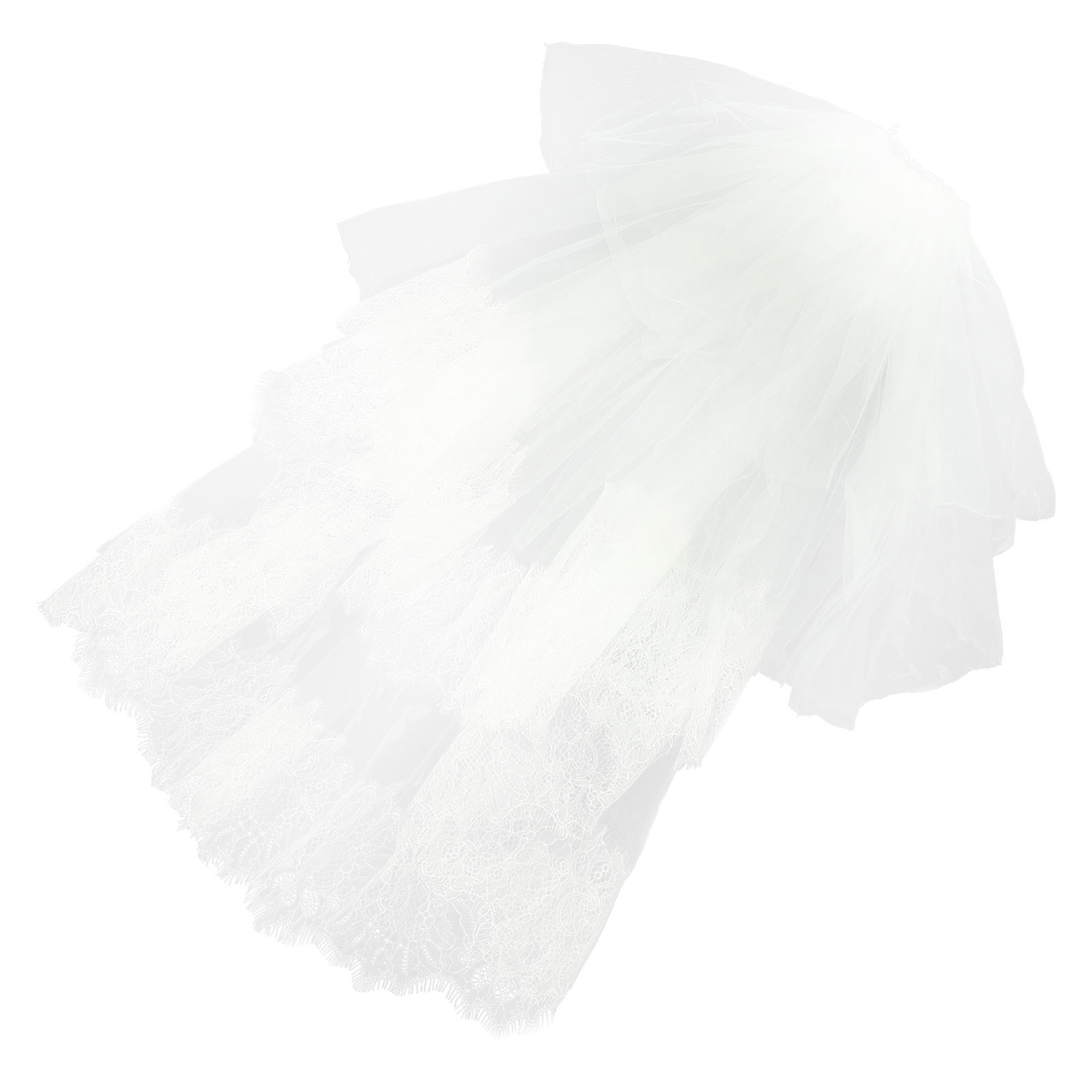 WHAMVOX First Communion Veils Crown Veil Party Veil Bride 85.00X50.00X0 ...