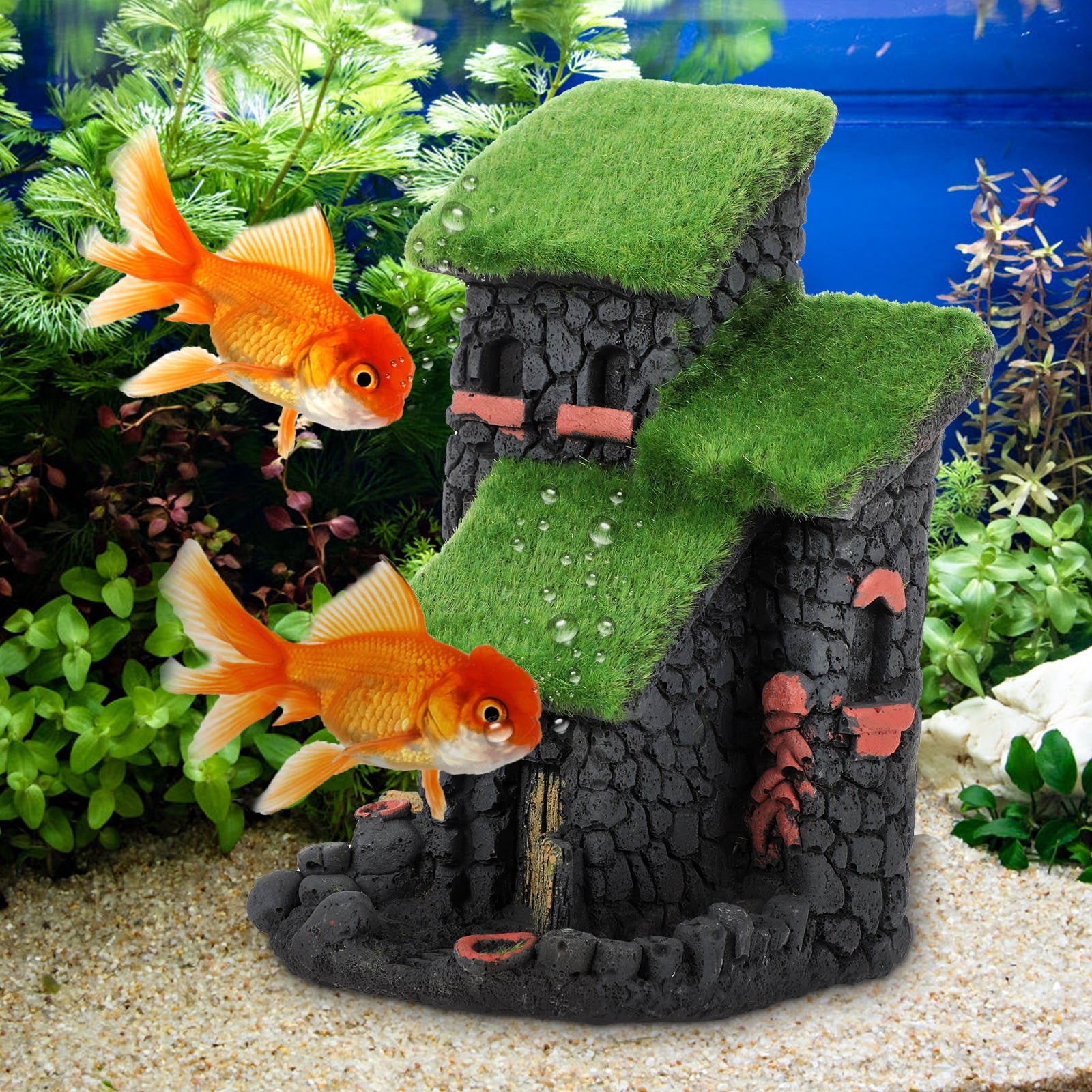 WHAMVOX Fish Cave for Decor Resin Crafts Lifelike Aquarium Decoration ...