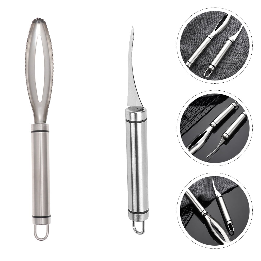 WHAMVOX Fish Scaler Easy Skin Remover Ergonomic Handle Seafood Tool ...