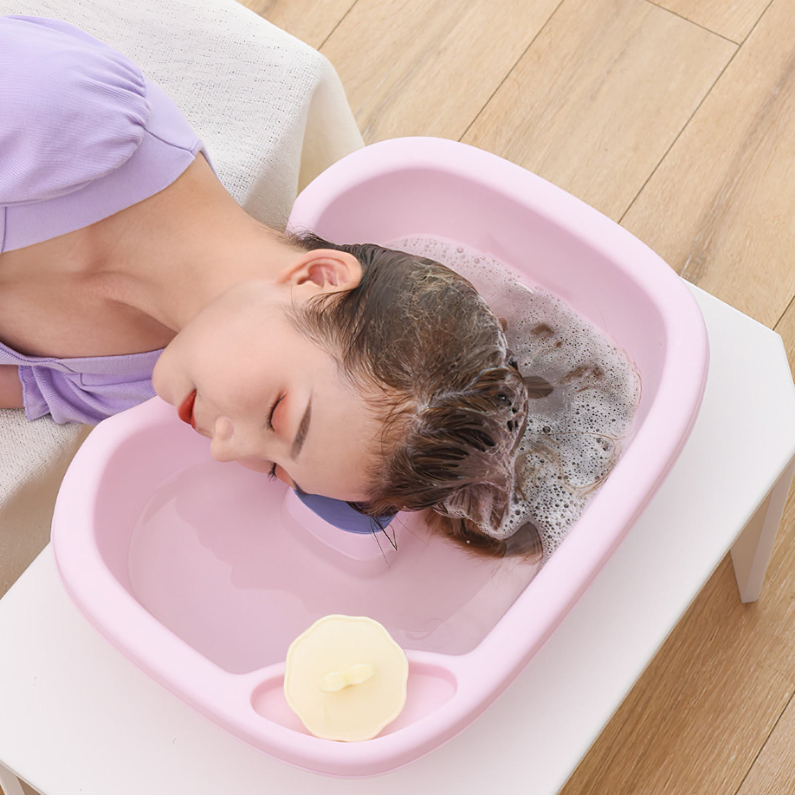 WHAMVOX Flat Lay Shampoo Basin Hairdressing Bound Wash Portable Bath ...