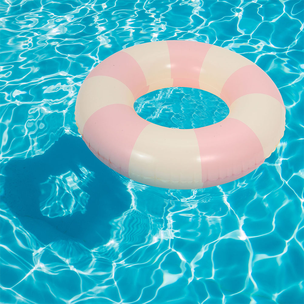 WHAMVOX Float Swim Ring Striped Swimming Ring Summer Beach Inflatable ...