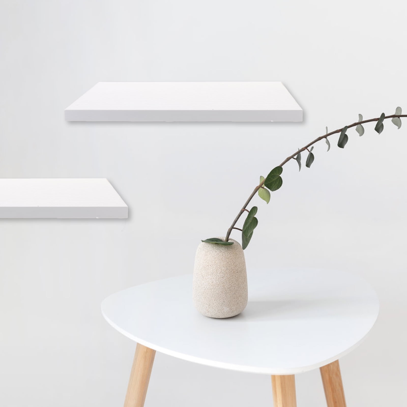WHAMVOX Floating Shelf Bracket Shelves Wall Mounted 30X20X2CM White ...