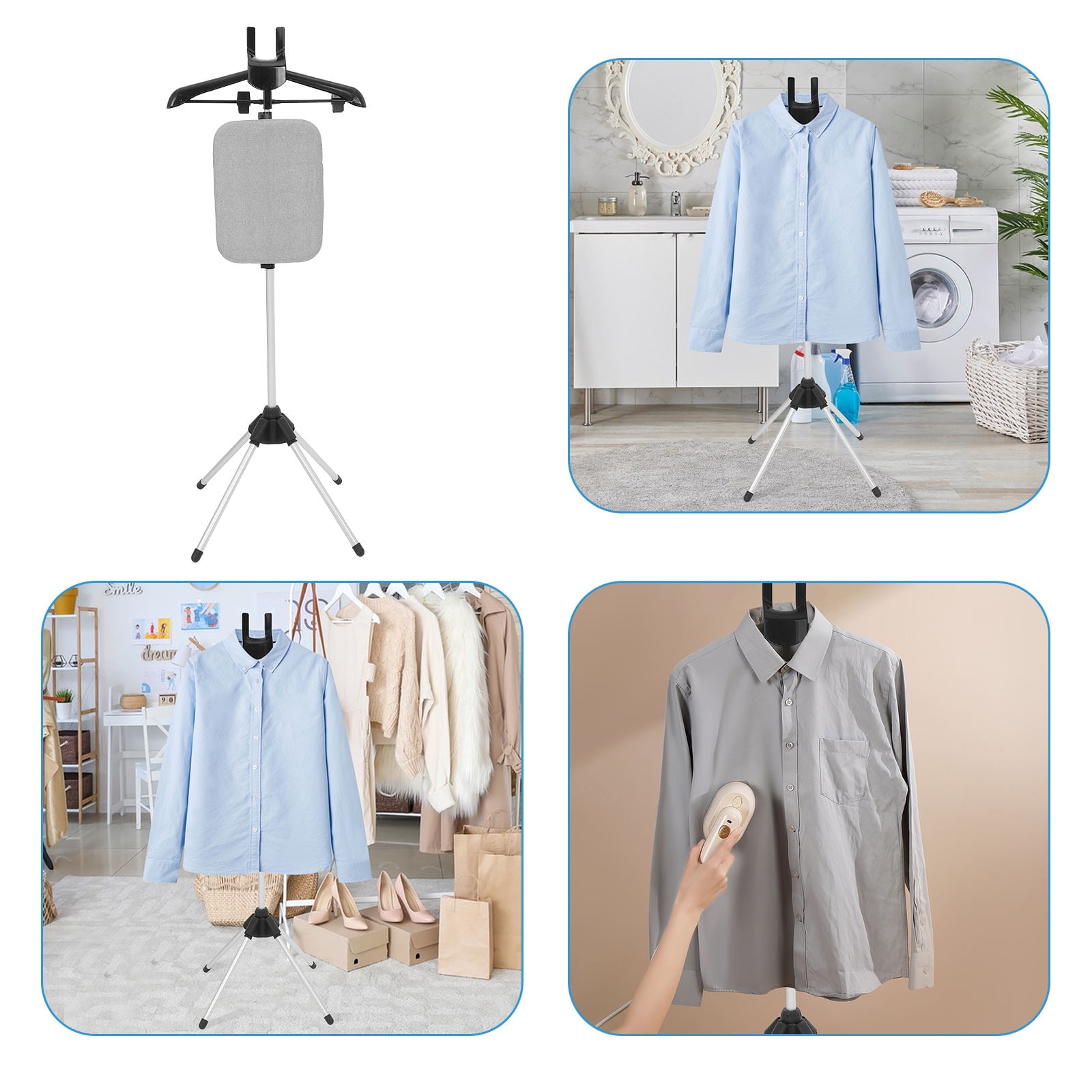 WHAMVOX Floor Hanging Ironing Rack Telescopic Handheld Garment Steamer ...