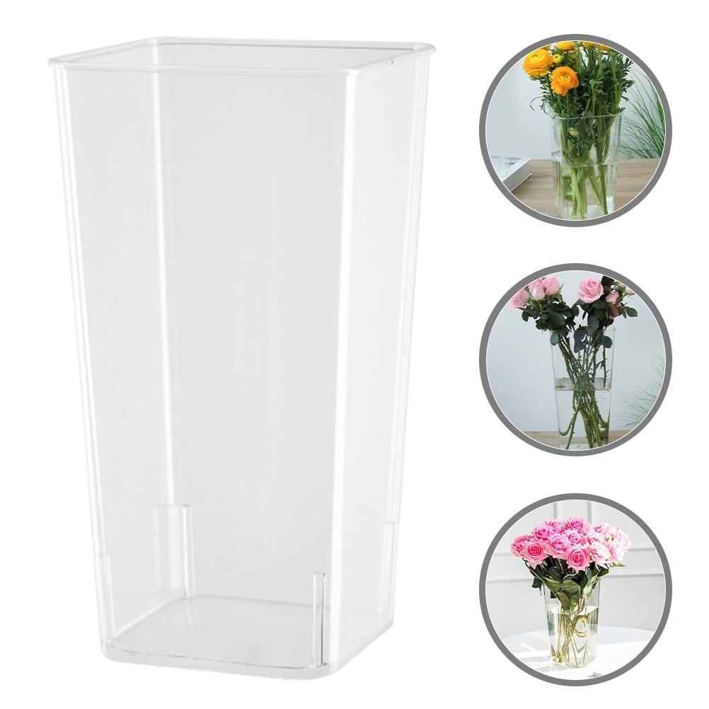 WHAMVOX Flower Bouquet Waking Bucket Acrylic Flowers Bucket Desktop ...