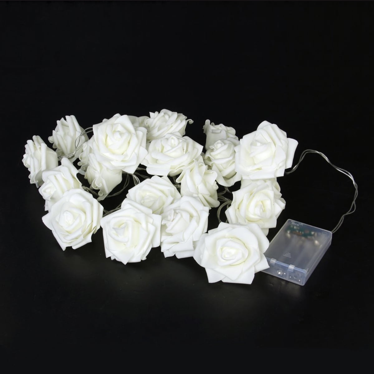 WHAMVOX Flower String Light 1 Set Rose Flower Fairy Lights White Copper ...