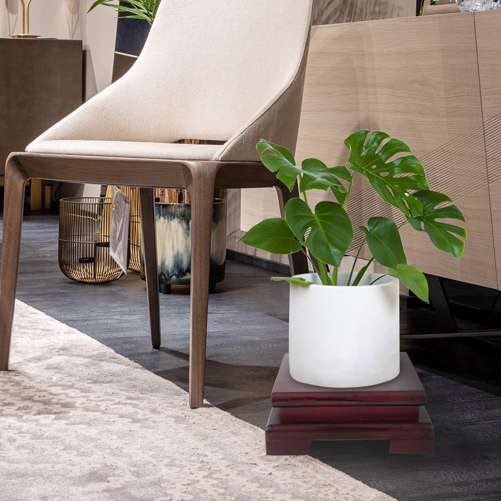 WHAMVOX Flower Vase Display Stand Wooden Plant Stand Perfume Display ...