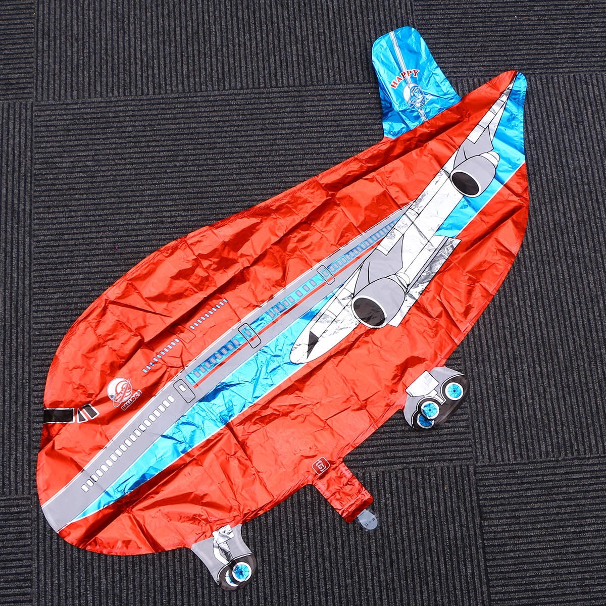 COMPUKAS Red Airplane Foil Balloons 2pcs Birthday Party Fighter Jet ...