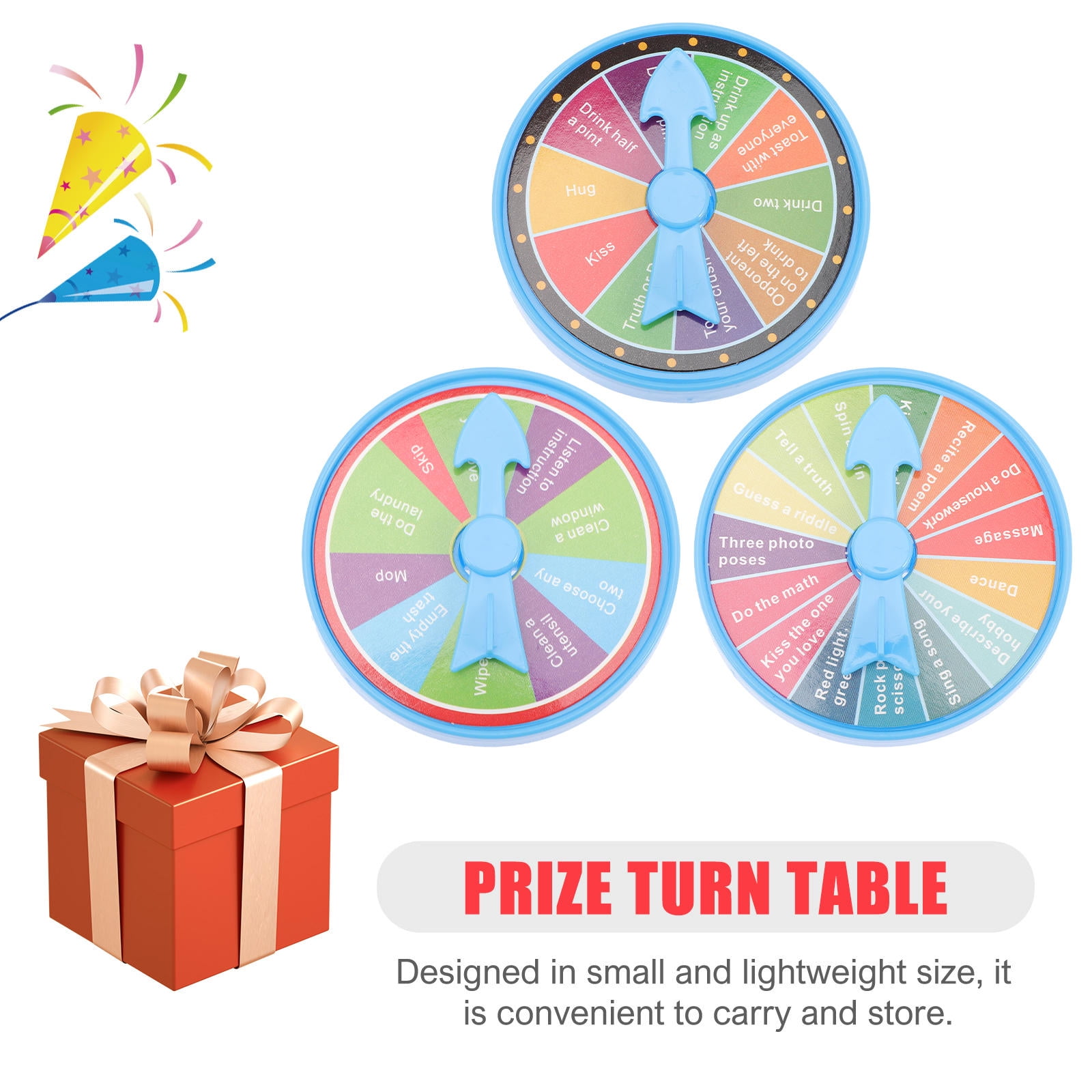 WHAMVOX Fortune Game Wheel for Family Fun Made of Plastic Assorted ...