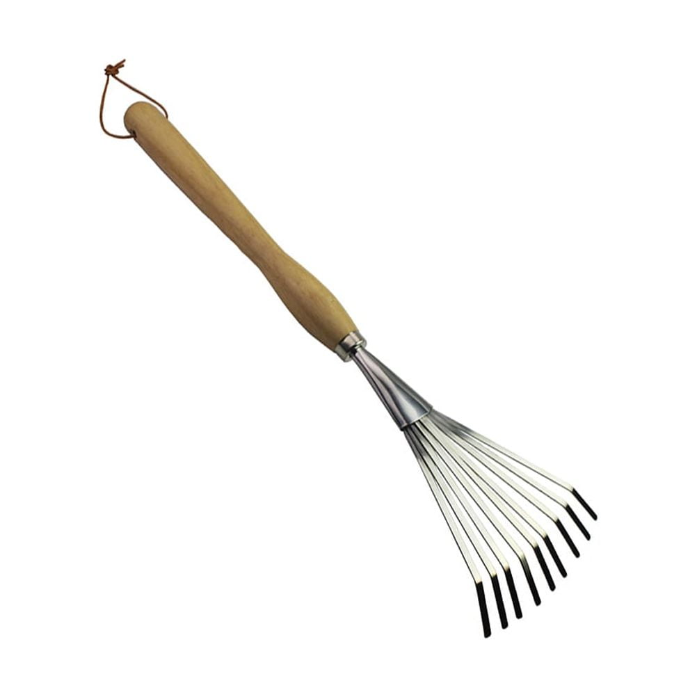 WHAMVOX Garden Rake with Stainless Steel Head for Loosening Soil and ...