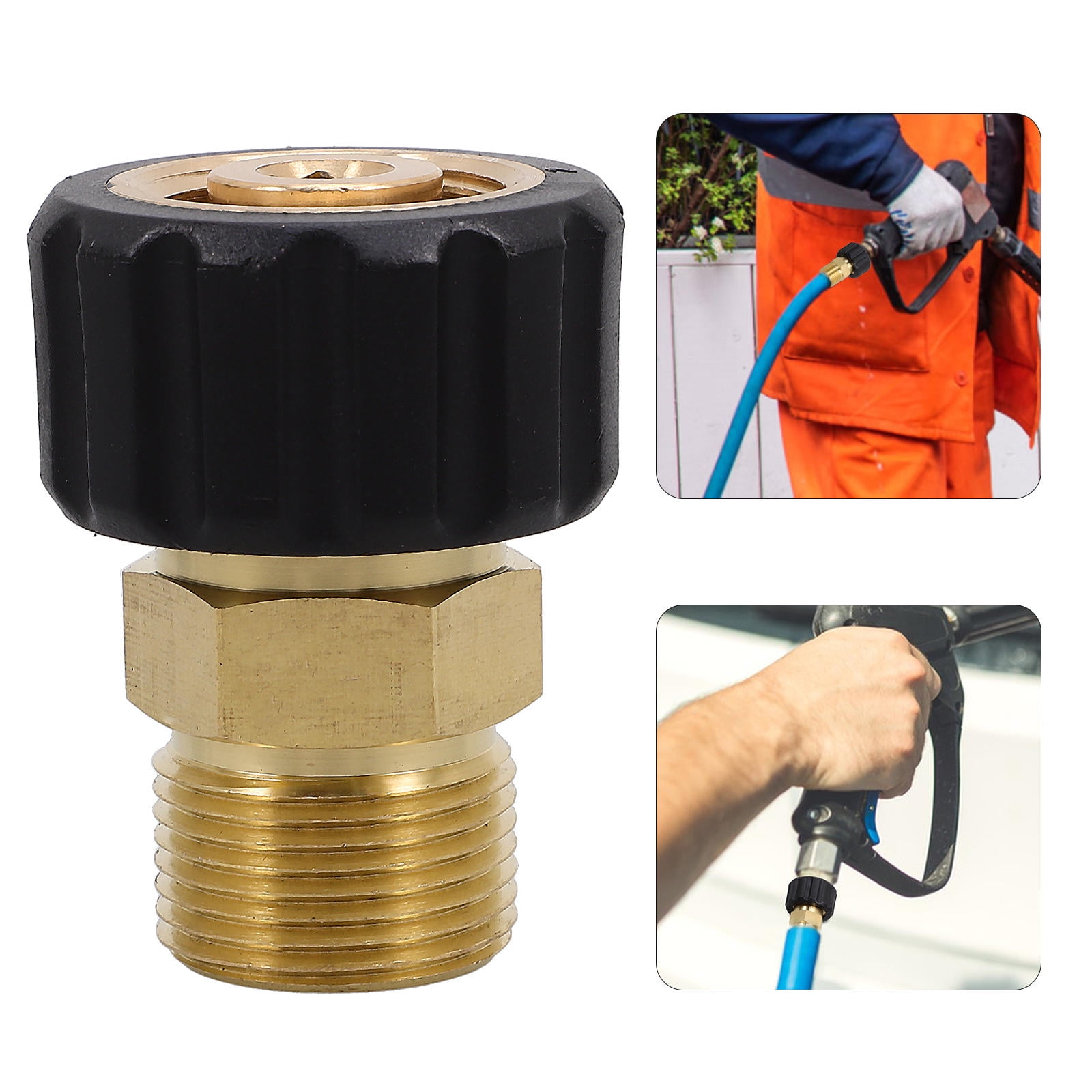 WHAMVOX Garden Water Sprayer Adapter Nozzle Converter Hose Car Black ...