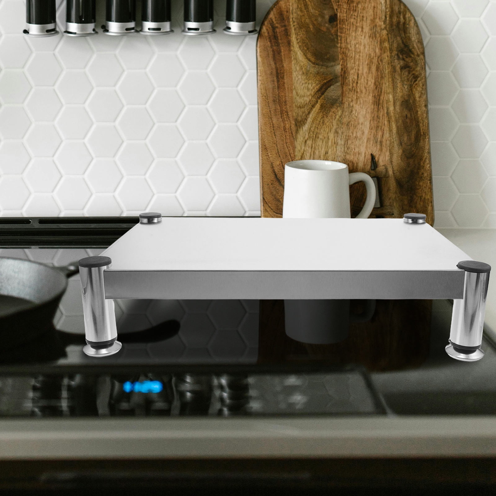 WHAMVOX Gas Stove Holder Stand Stainless Steel Kitchen Rack Induction ...