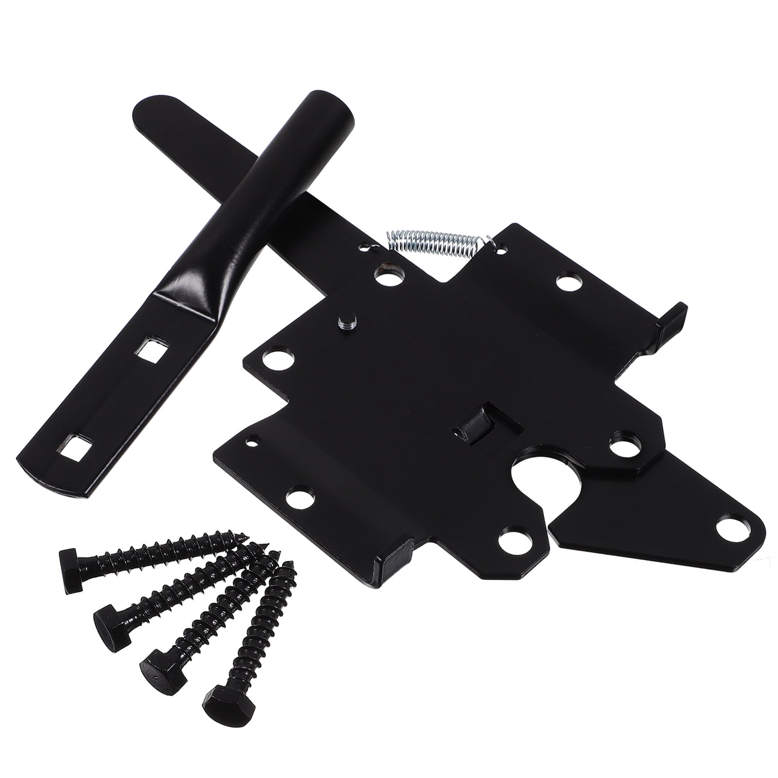 HOOWIFFY 1Set Black Garden Gate Lock with Reliable Iron Heavy Duty Gate ...