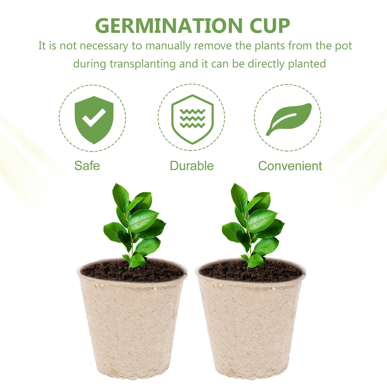 WHAMVOX Germination Starter Pots for Gardening Biodegradable Pulp ...