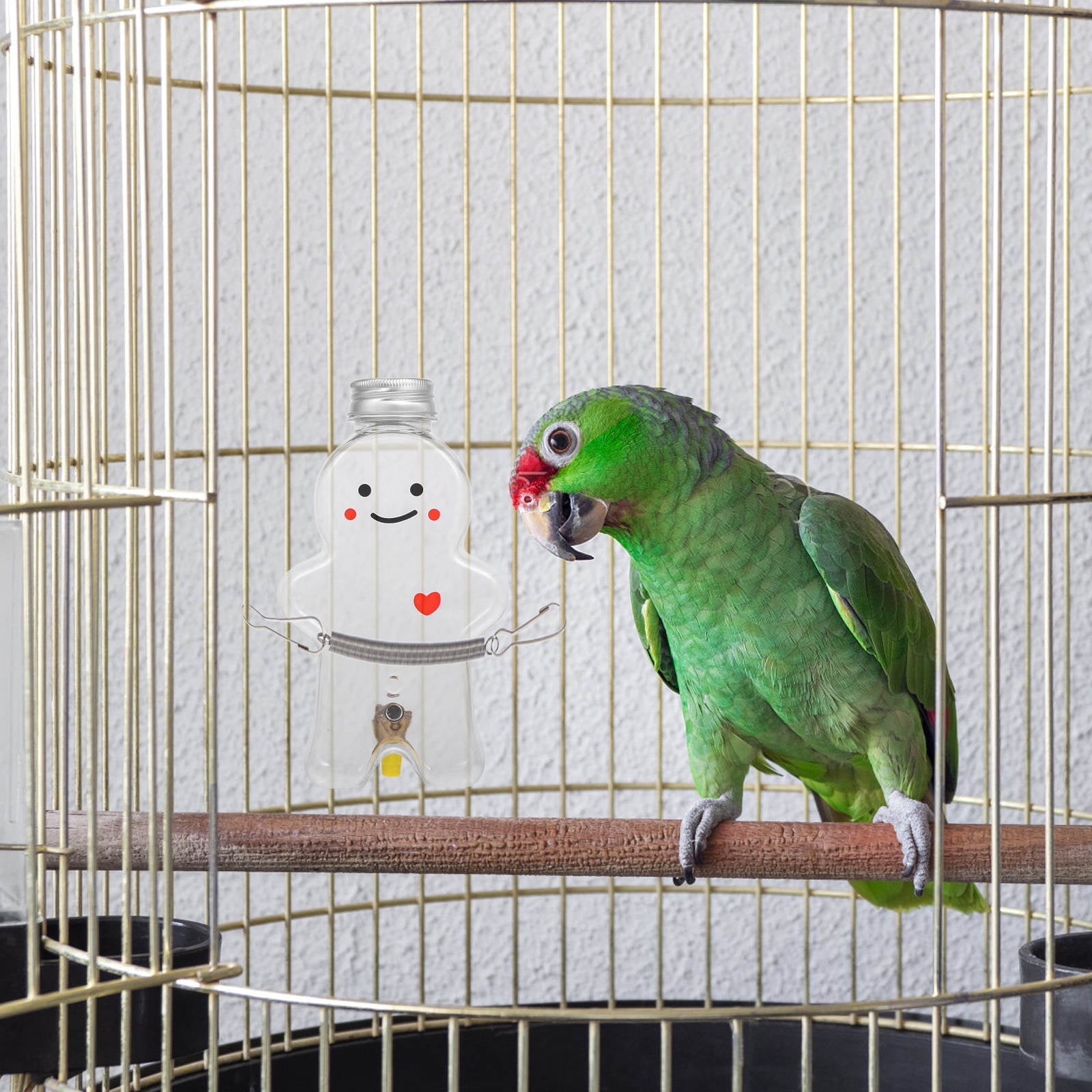 WHAMVOX Gingerbread Man Shape Parrot Water Dispenser Bird Water Feeder ...