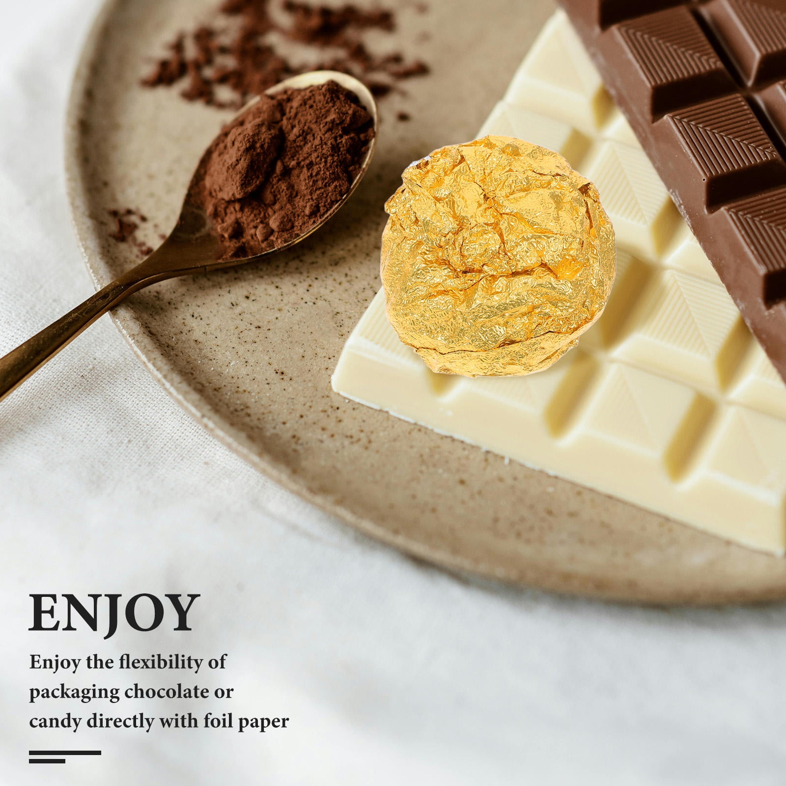 WHAMVOX Gold Aluminum Foil Wrappers for Candy with Orange Peel Texture ...