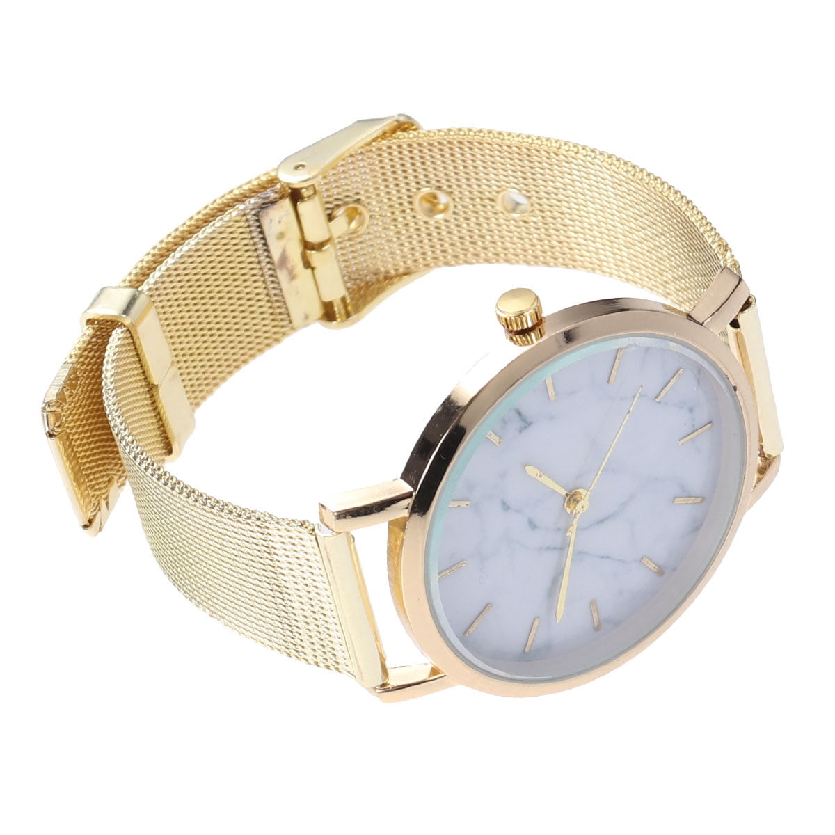 WHAMVOX Golden Alloy Mesh Band Quartz Watch for Daily Use with Accurate ...