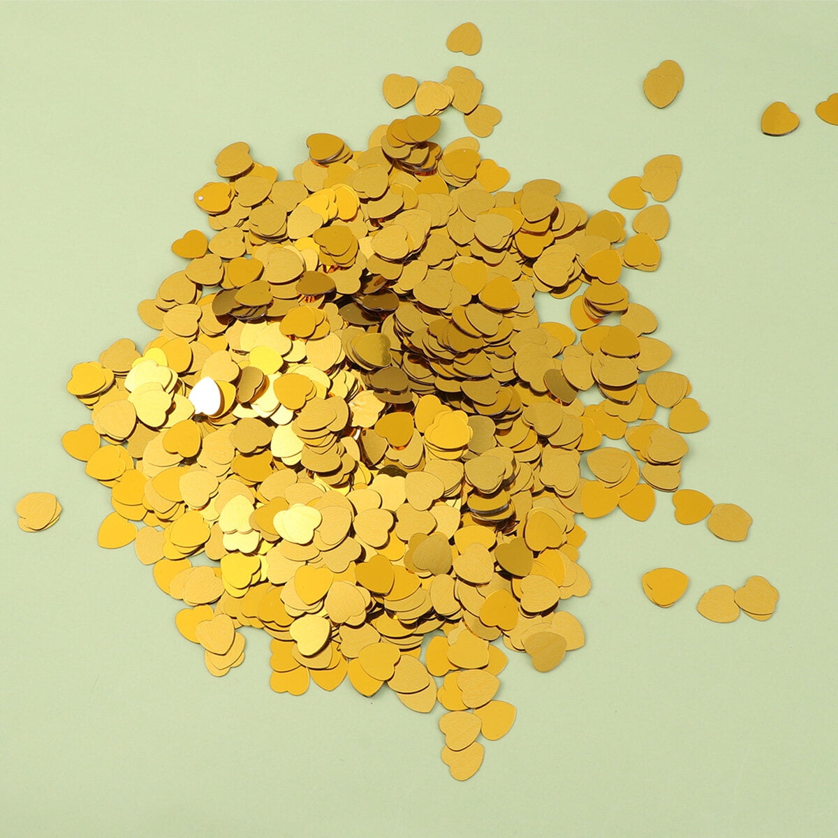 HOOWIFFY Party Confetti Golden Heart Shape 2000Pcs 0.4In - Walmart.com