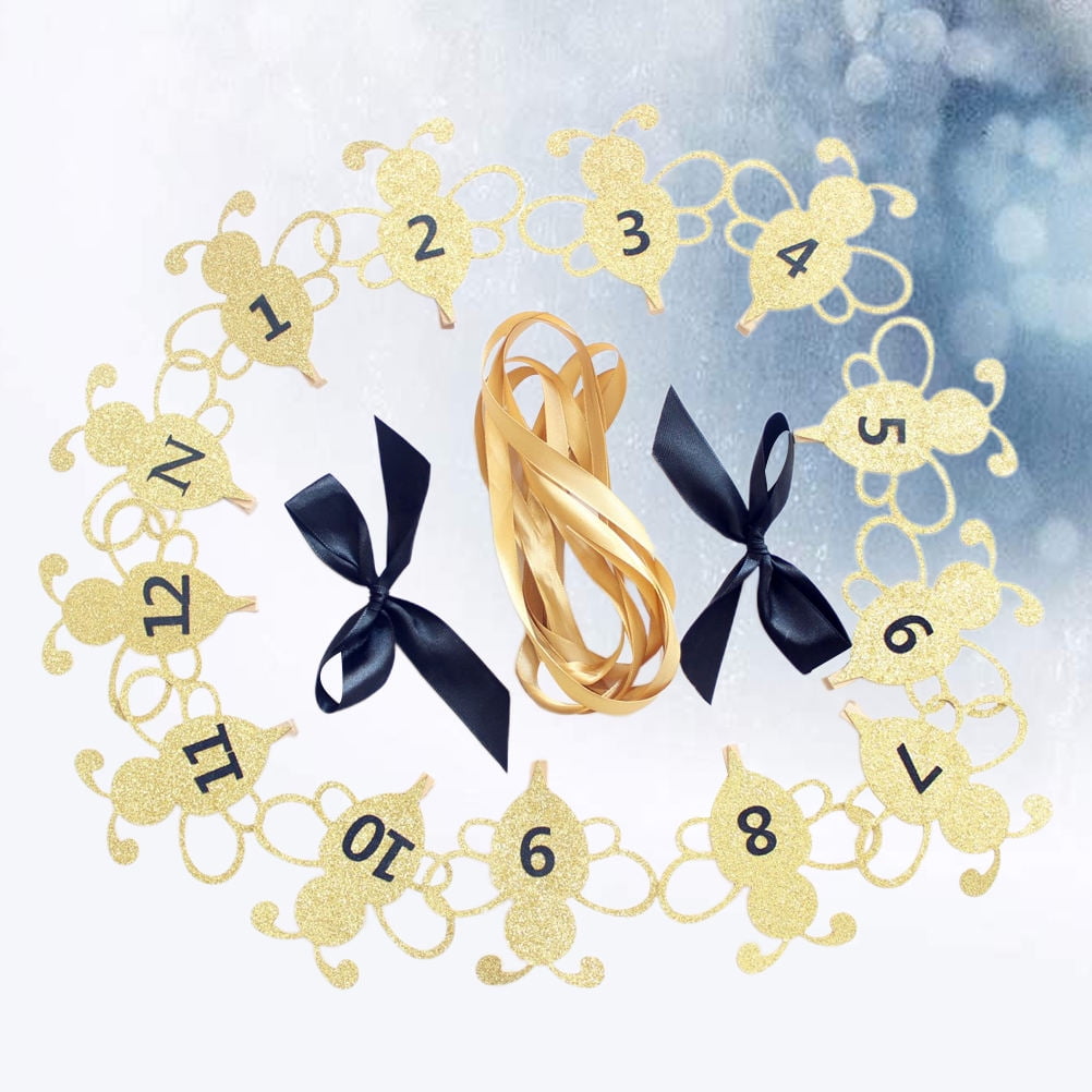 WHAMVOX Golden Photo Clip Banner for Baby's 1st Birthday Decoration ...