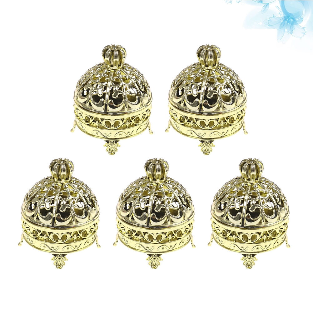 WHAMVOX Golden Round Crown Design Plastic Candy Box Set for Storage ...