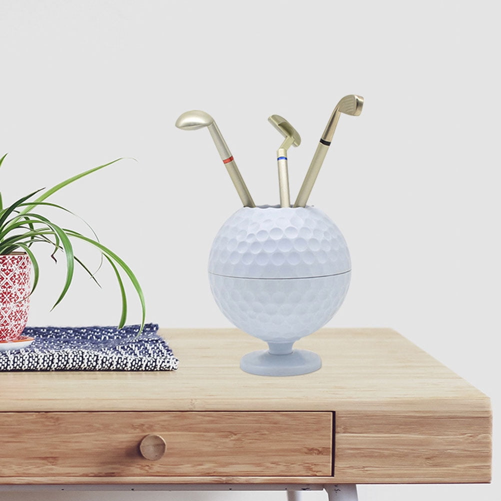 WHAMVOX Golf Ball Pen Holder Set of 1 Sturdy Plastic Desktop Organizer ...