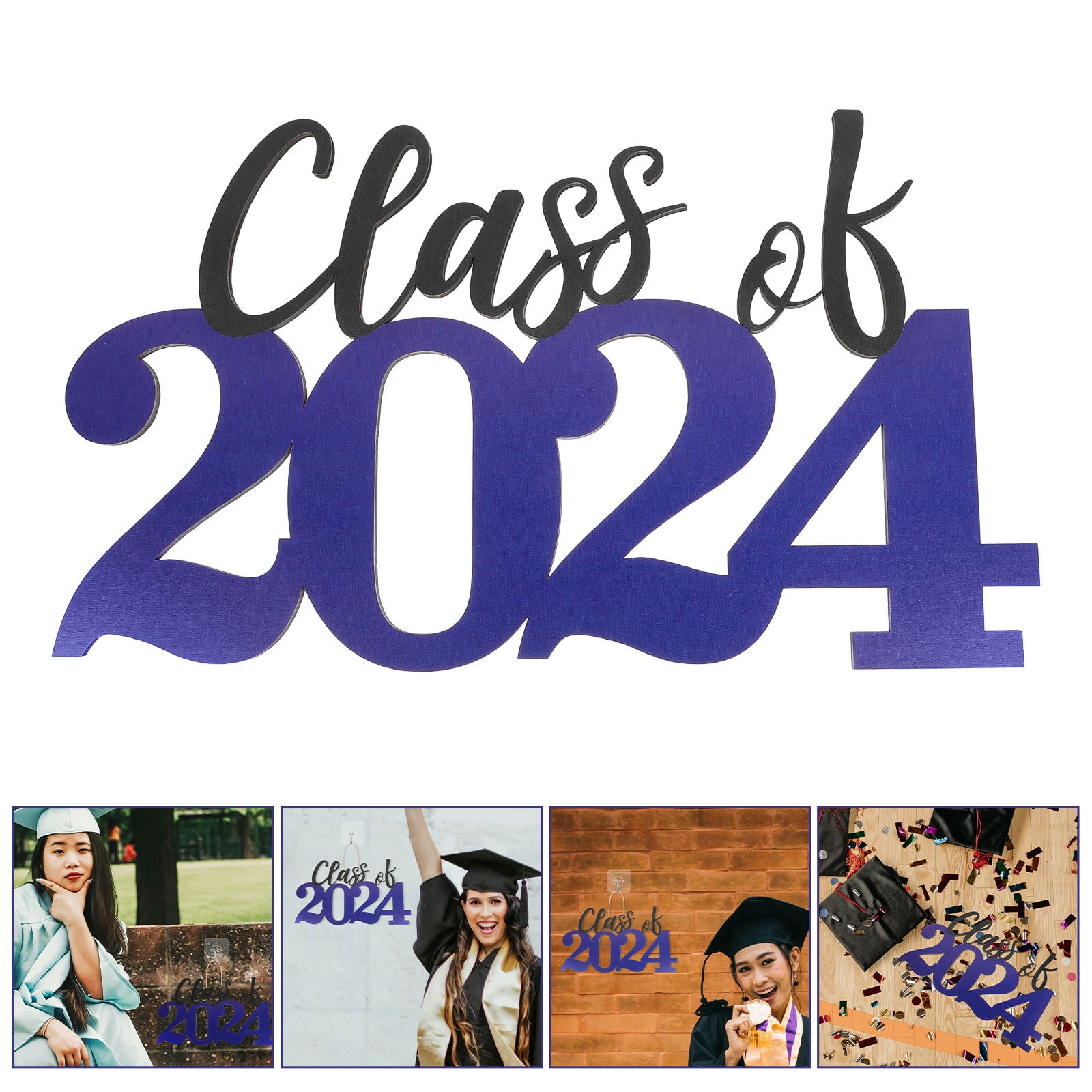 WHAMVOX Graduation Party Indoor Outdoor Decorations Class of 2024 Wood ...