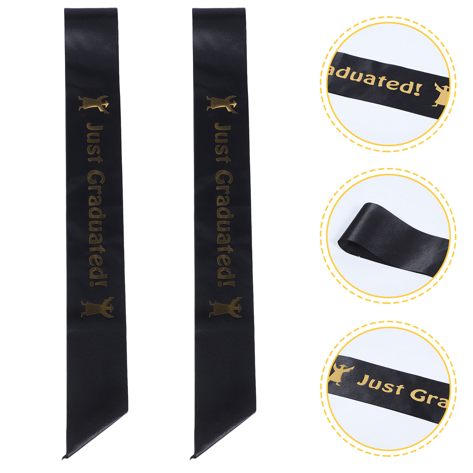 WHAMVOX Graduation Sash Set with Glitter Letters for Graduates in ...