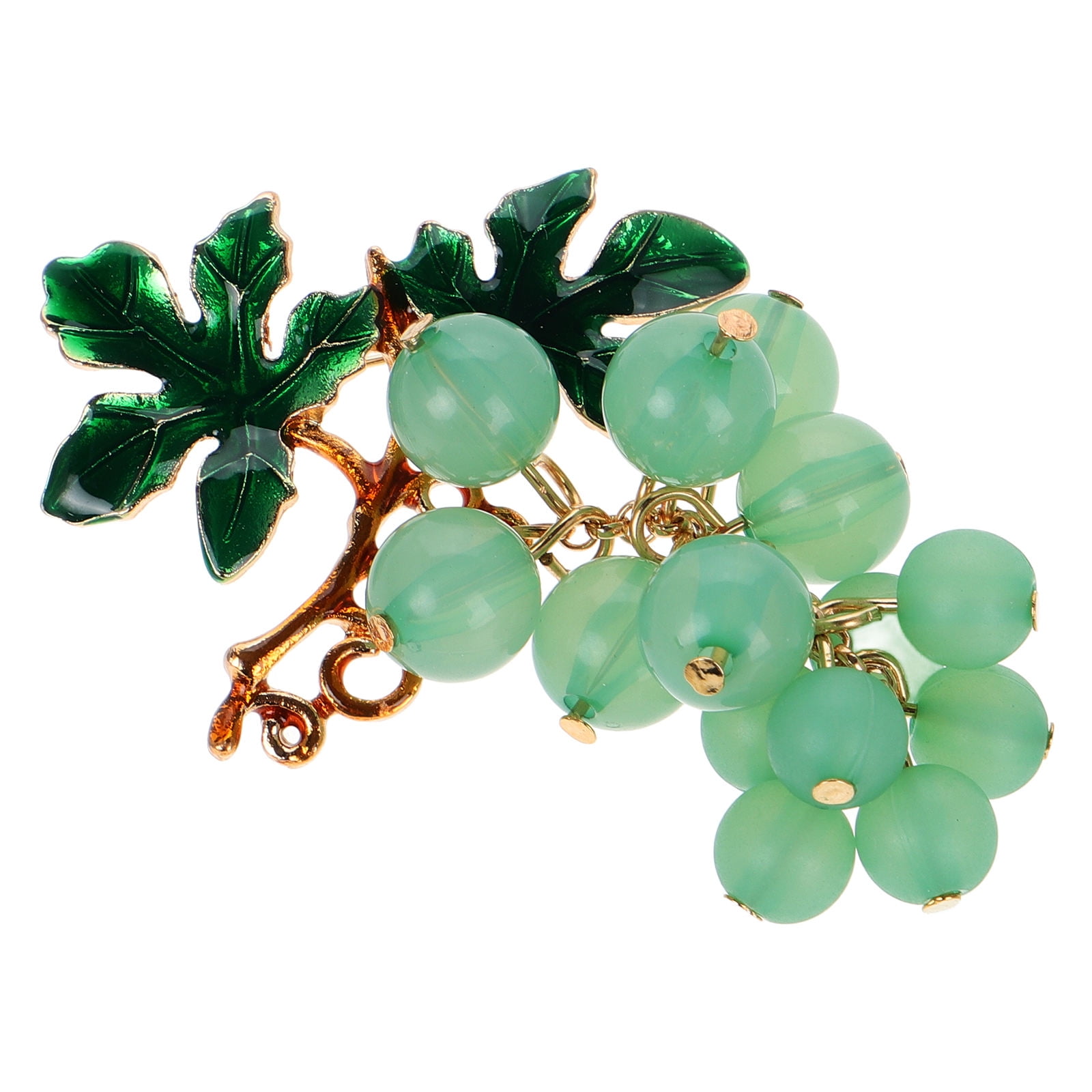 WHAMVOX Grape Enamel Pin Brooches Rhinestone Fruits Brooches Cartoon Fruits Lapel Badge Funny ...