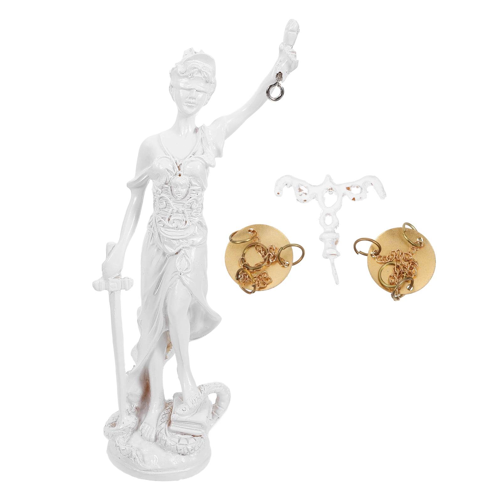 WHAMVOX Roman Goddess of Justice Lady Resin Statue with Scales Lady of ...