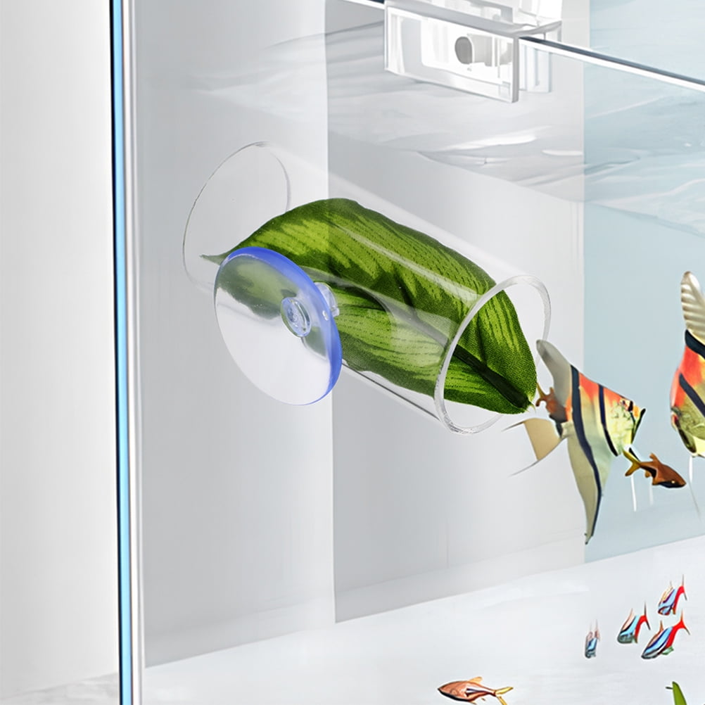 WHAMVOX Green Acrylic Betta Fish Hideout with Realistic Leaf Design for ...