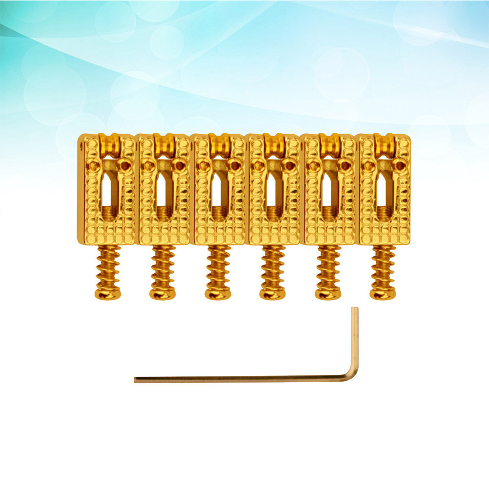WHAMVOX Guitar Bridge Roller with 6pcs Metal Saddles and Wrench for ...