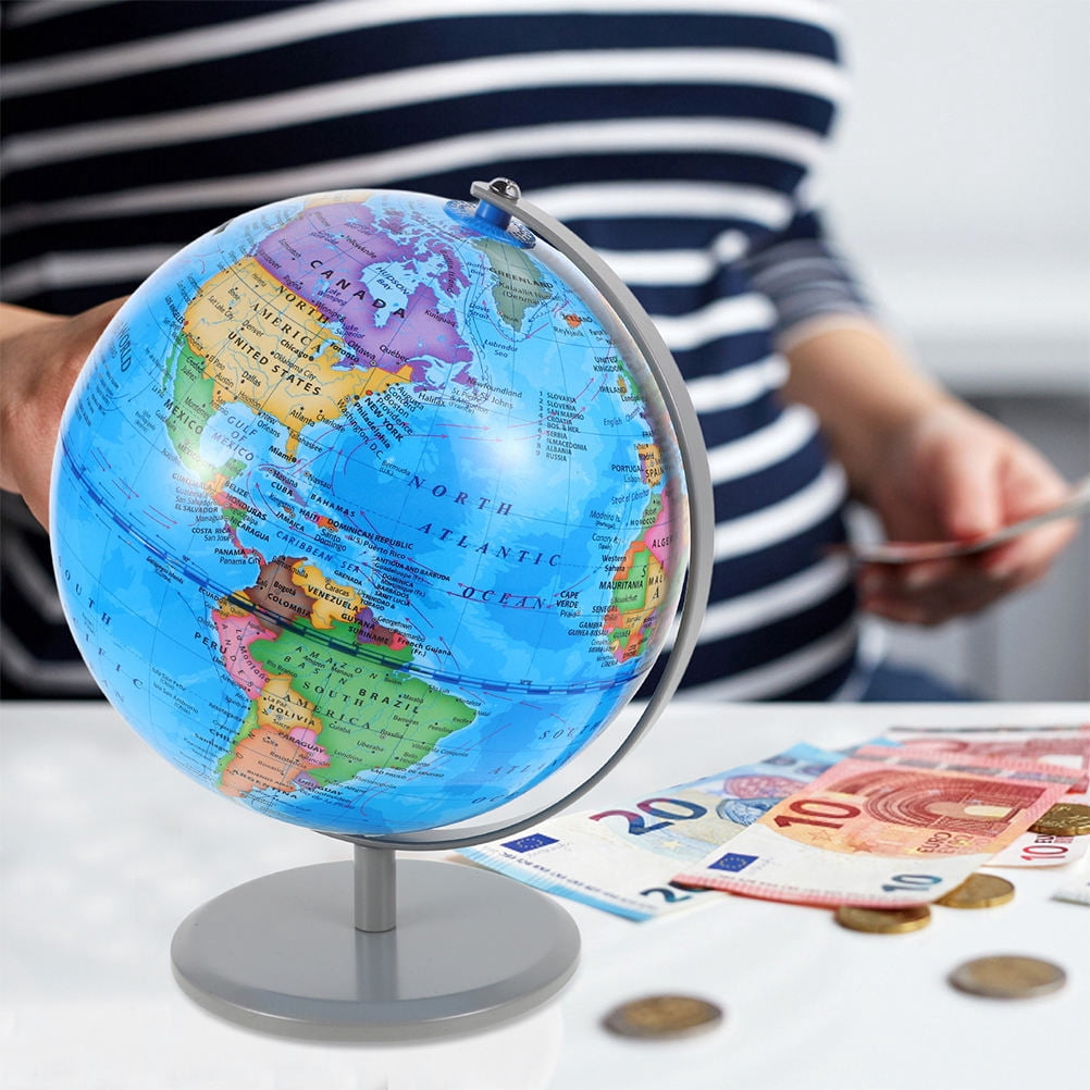 WHAMVOX Globe Piggy Bank World Map Storage Box 1 Set for Kids Cute ...