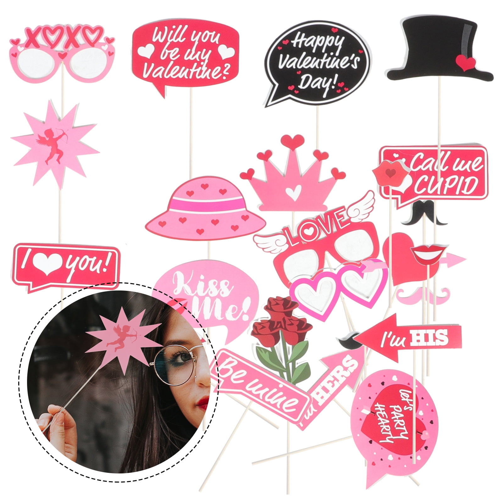 WHAMVOX Hand Hold Photo Props Wedding for Guests Party Decorations ...