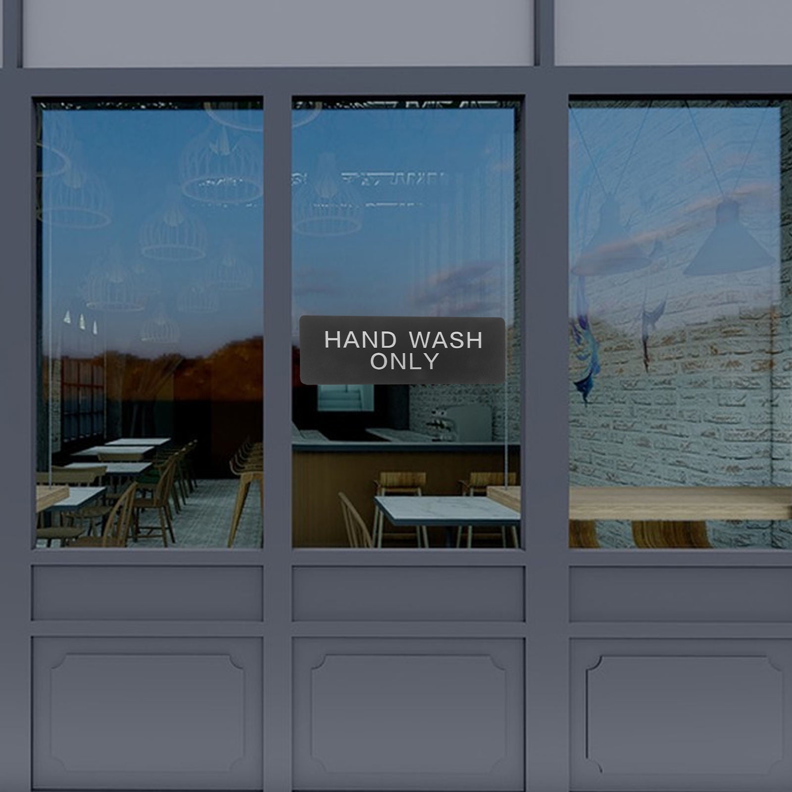 WHAMVOX Hand Wash Only Sign Kitchen Sink Sticker Sign Workplace ...