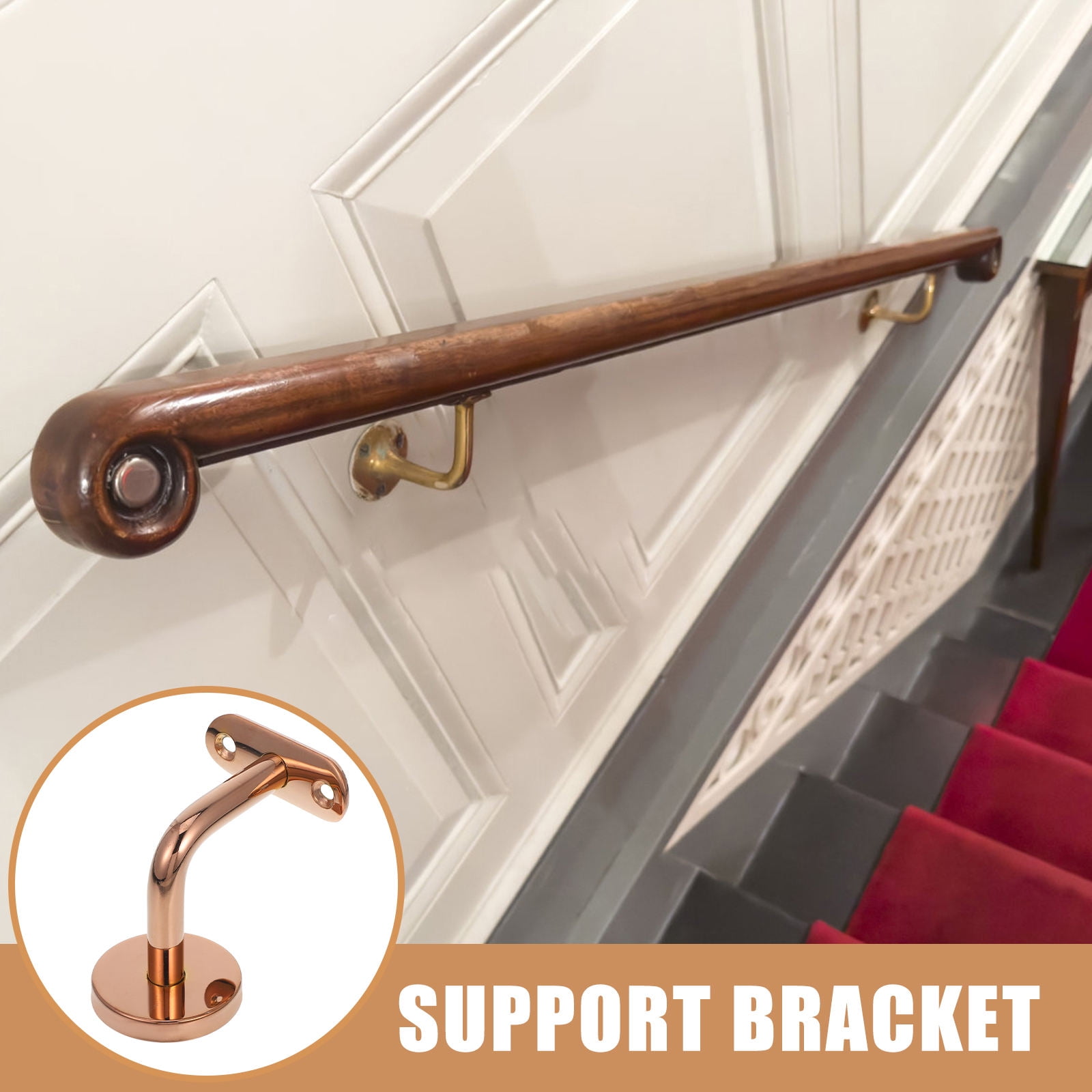 WHAMVOX Handrail Brackets For Staircase Stainless Steel Handrail Wall ...