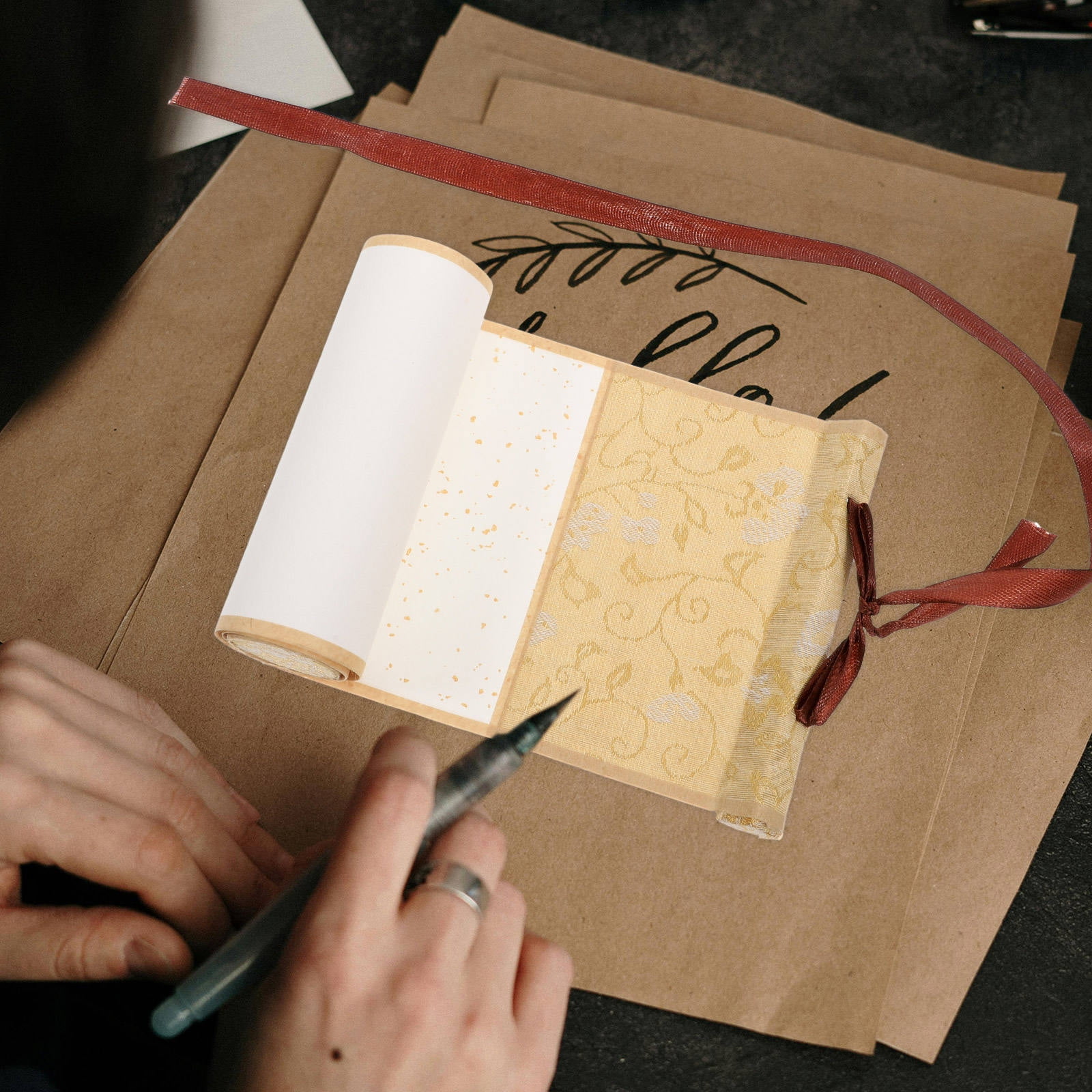 WHAMVOX Hanging Calligraphy Scroll Blank Xuan Paper Roll Blank Hanging ...