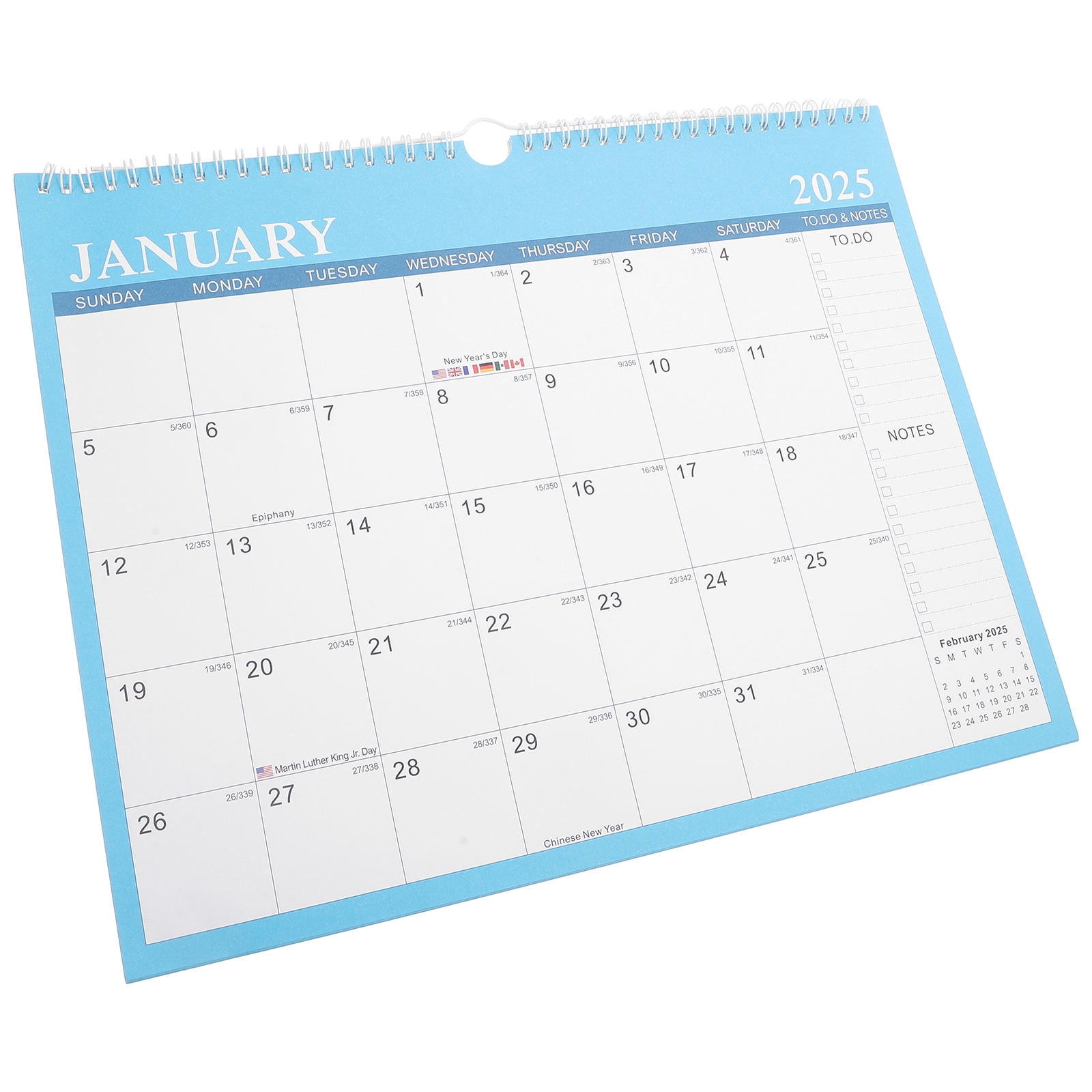 WHAMVOX Hanging Wall Calendar with Tear-Off Monthly Pages for Home or ...