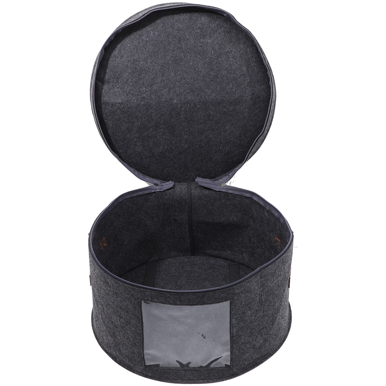 WHAMVOX Hat Carrier Case Round Storage Box Portable Hats Organizer for ...