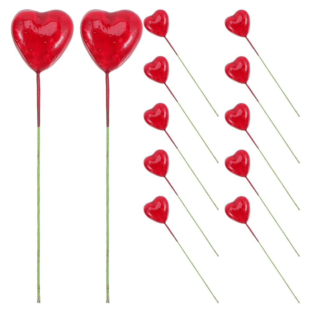 WHAMVOX Heart Cake Toppers for Decoration Use Red Foam 20 Pieces ...