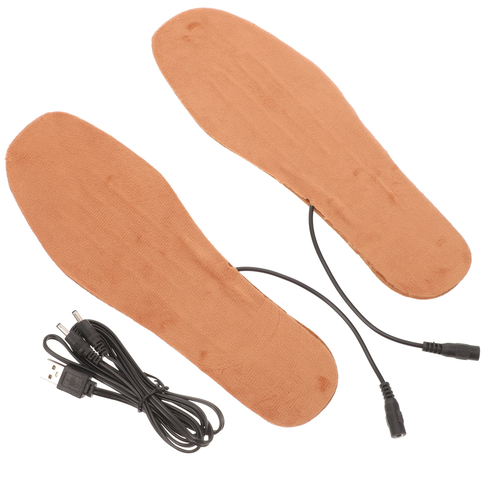 WHAMVOX Heated Insoles Inserts Office Foot Warmer Male Man Light Brown ...